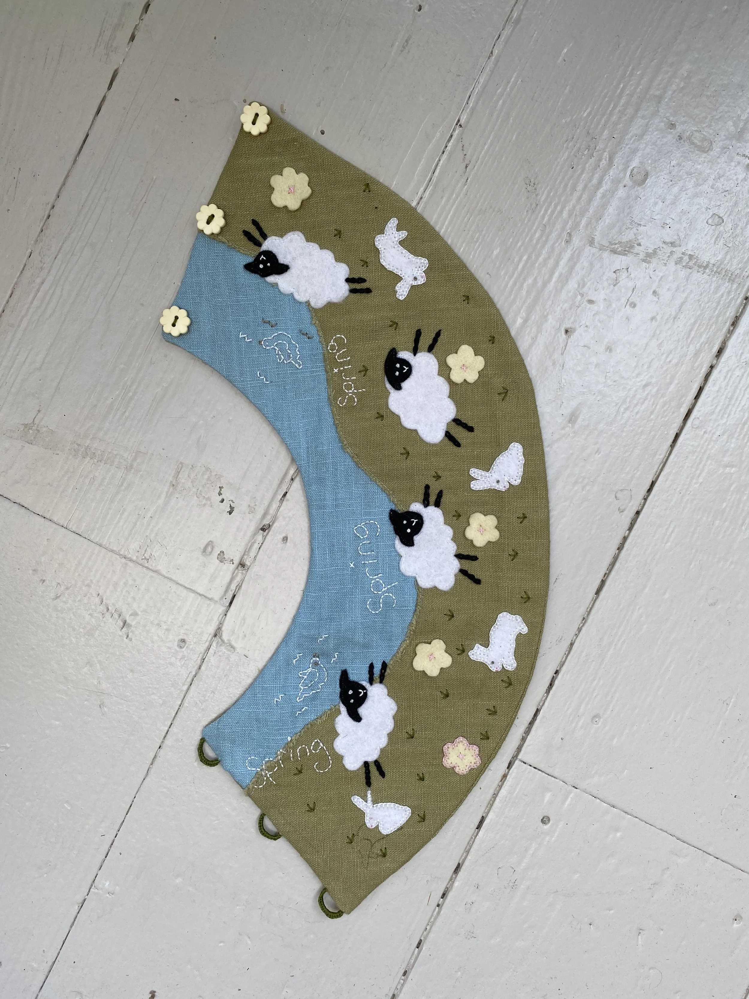 Springy Lambs Lampshade Cover Kit — Dandelion Designs by Mandy Shaw