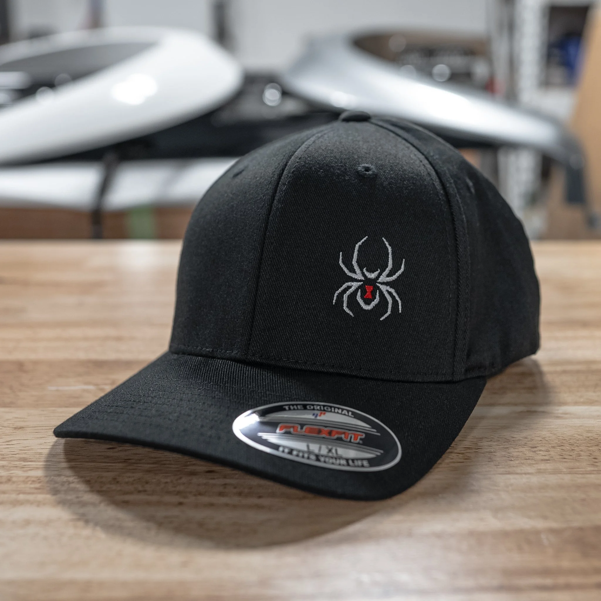 Black Widow Flexfit OSFA hats — Black Widow Lifted Trucks