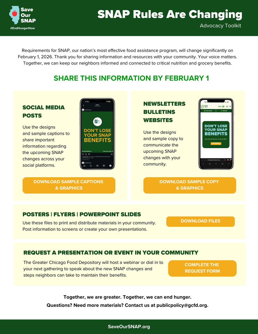 SNAP Rules Are Changing: Outreach Materials — A Roadmap to End Hunger ...