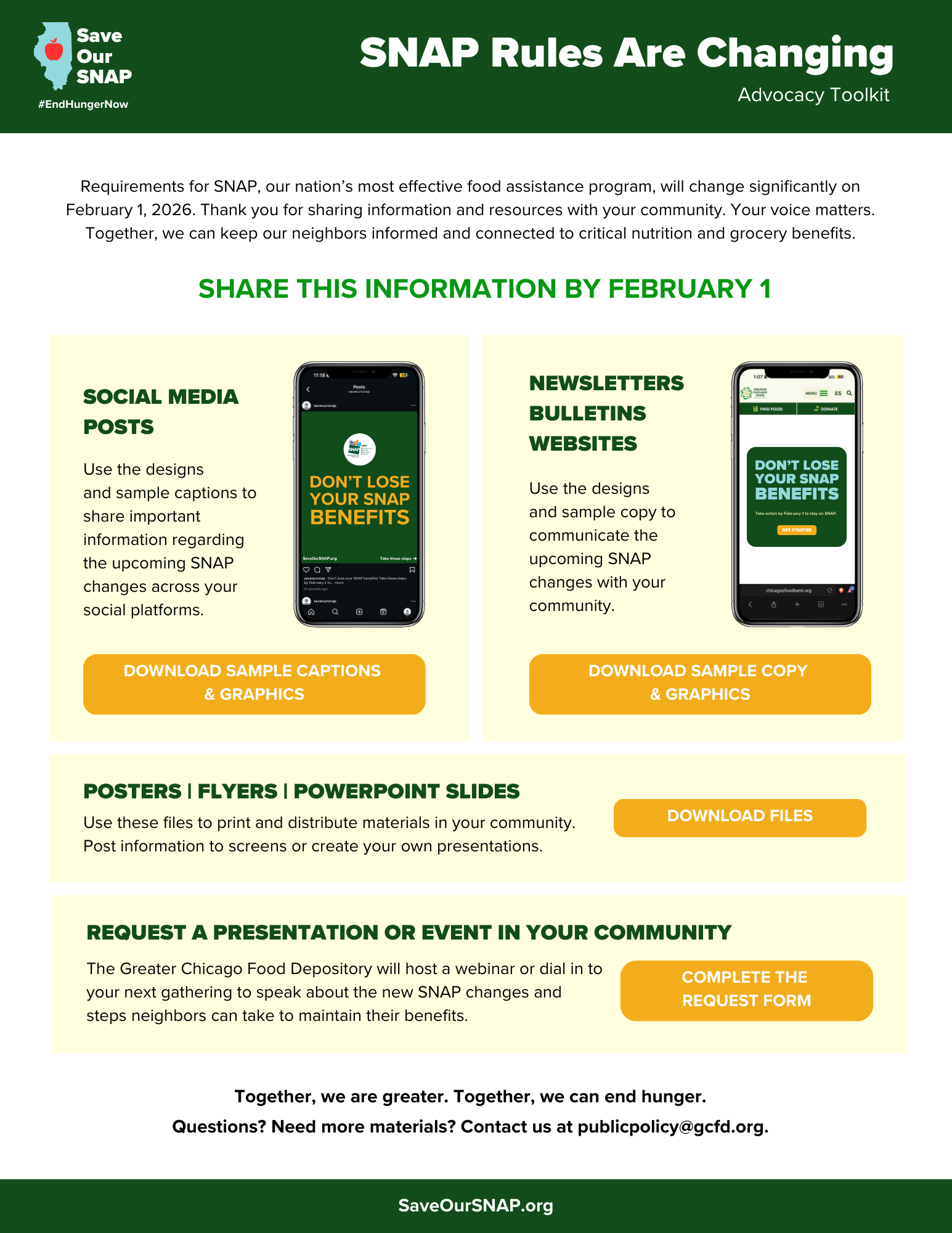 SNAP Rules Are Changing: Outreach Materials — A Roadmap to End Hunger ...