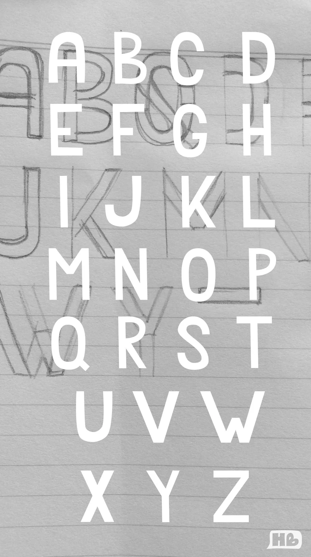 Draw perfect block letters with minimal sketching — Hello Brio