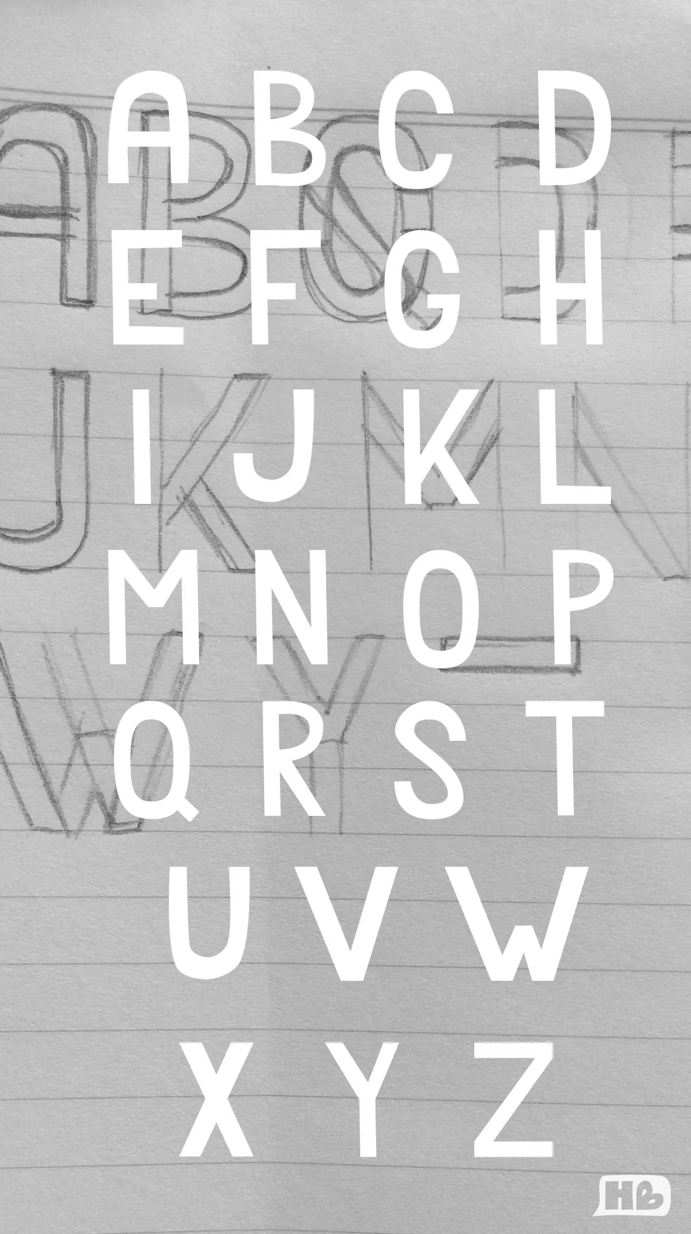 Draw perfect block letters with minimal sketching — Hello Brio
