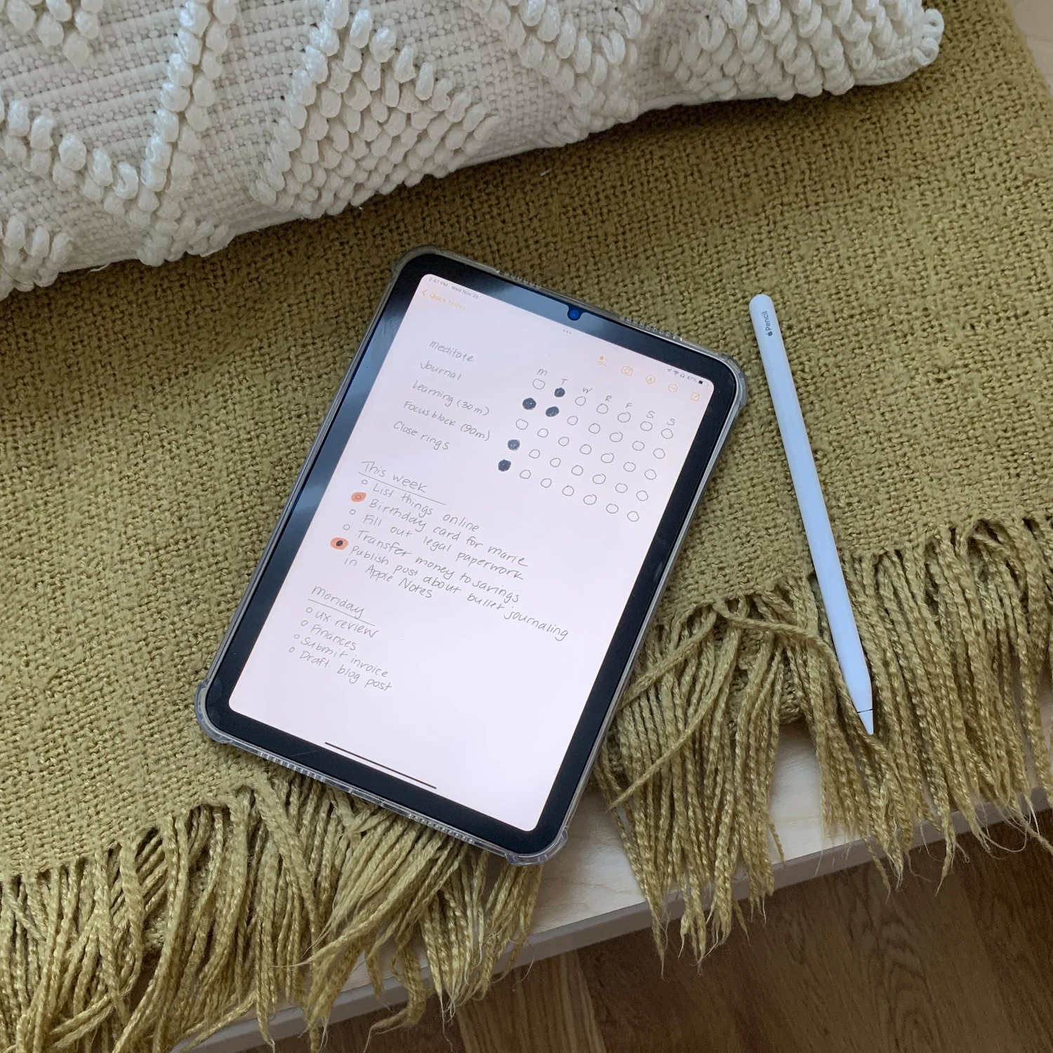 Create a digital bullet journal in Apple Notes — Hello Brio