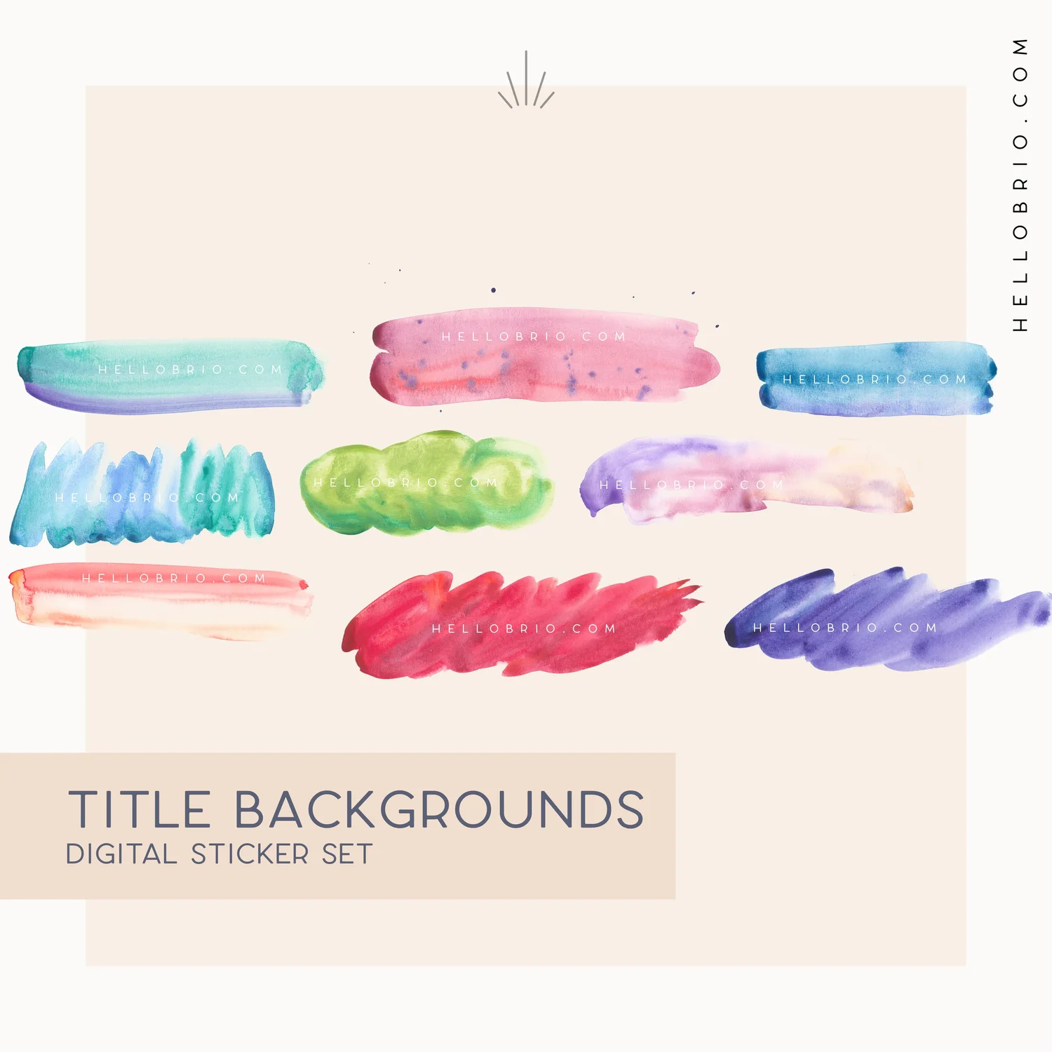 Digital Stickers | Watercolor Days of the Week – Hello Brio — Hello Brio