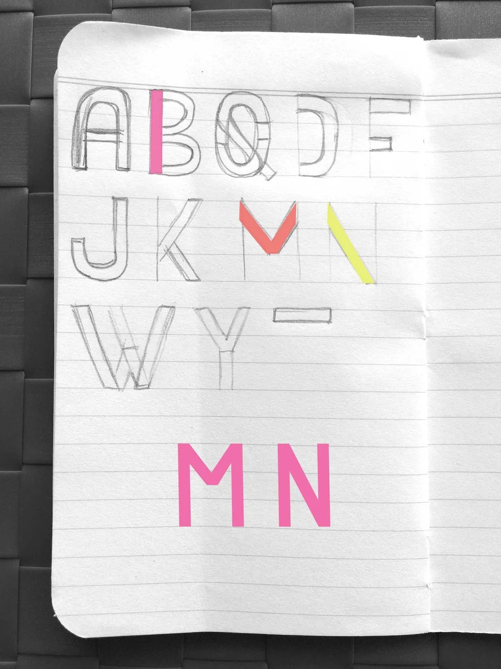 Draw perfect block letters with minimal sketching — Hello Brio