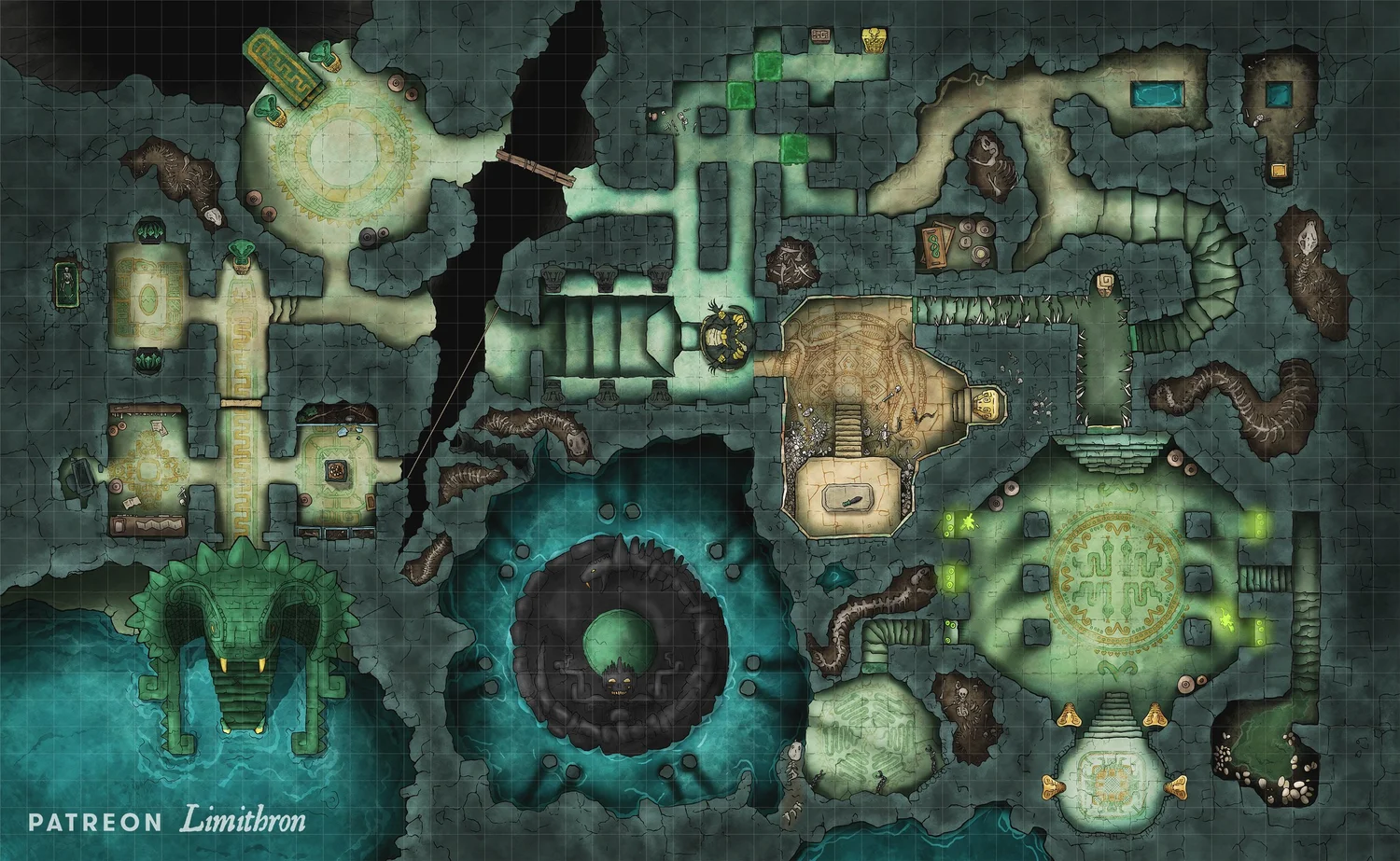 Shrine of the Snake RPG Map by Limithron | Limithron