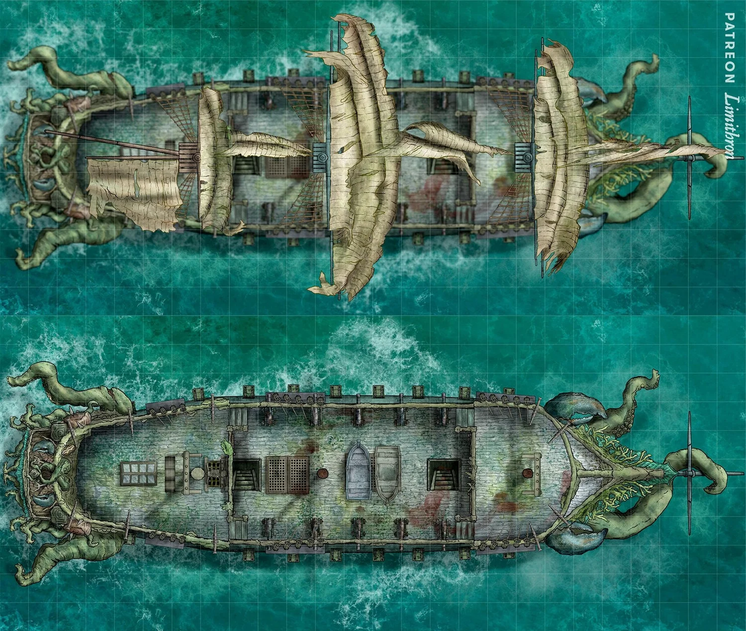 Man of War & Flying Dutchman Maps | Limithron
