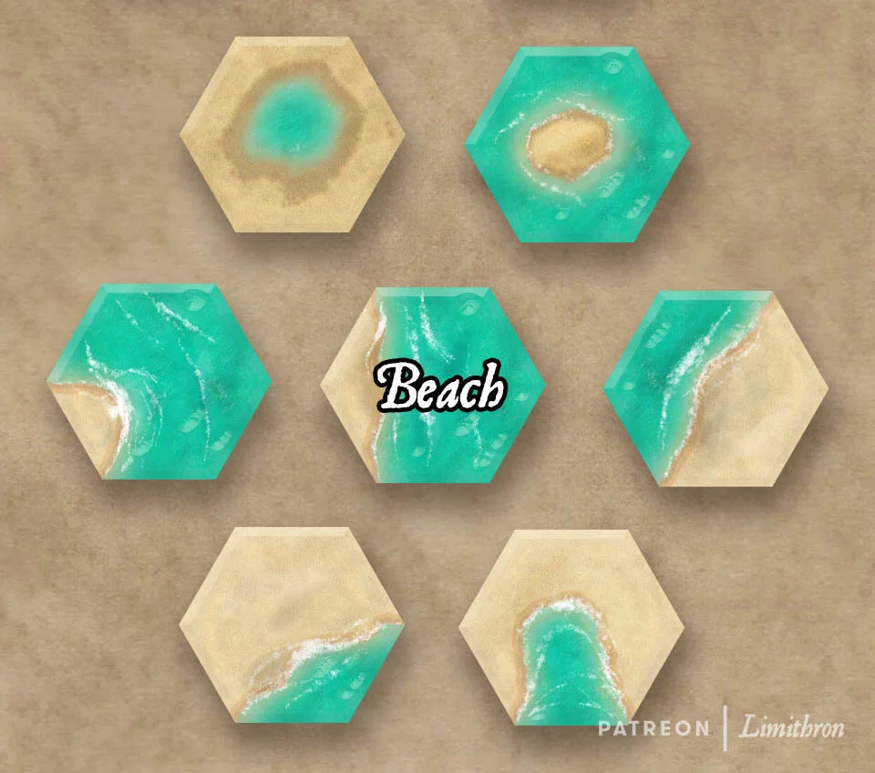 Tropical Hex Tiles by Limithron | Limithron