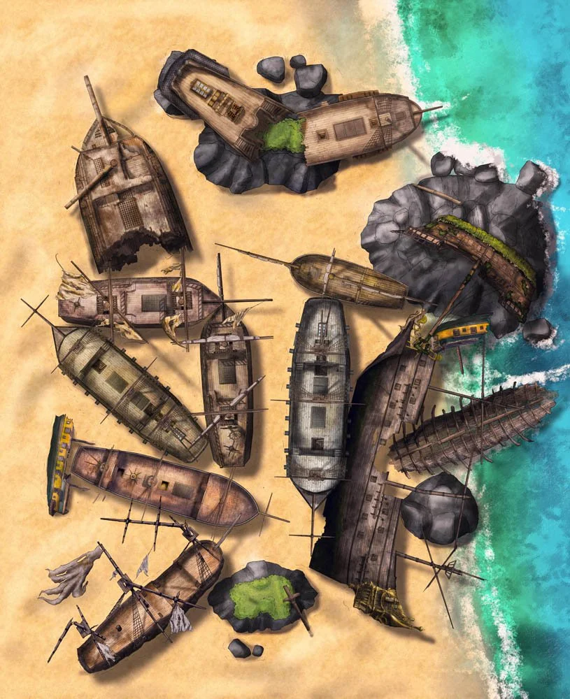 Shipwreck City RPG Map by Limithron | Limithron