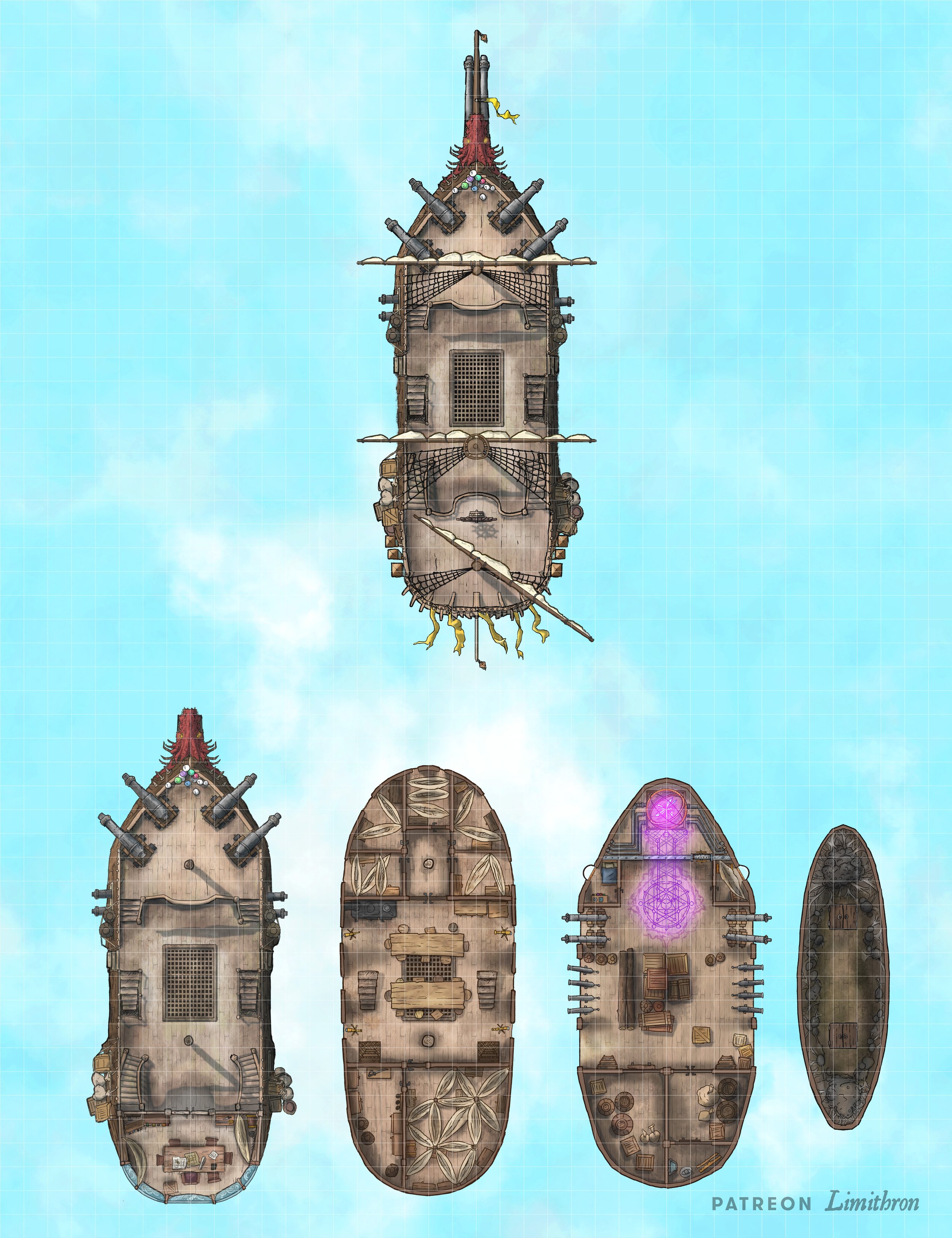 Juggernaut Airship Map by Limithron | Limithron