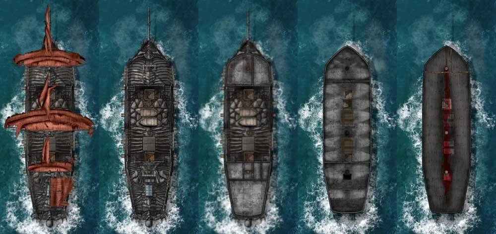 Bone Pirate Ship Map & Assets | Limithron