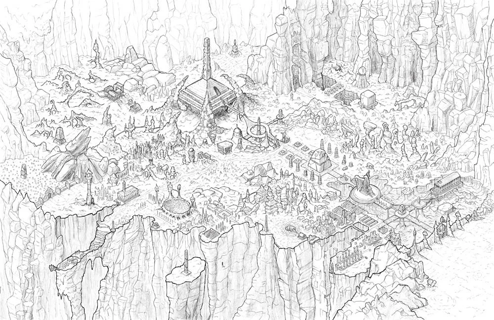Nightmare Corpse-City of R'Lyeh RPG Map by Limithron | Limithron