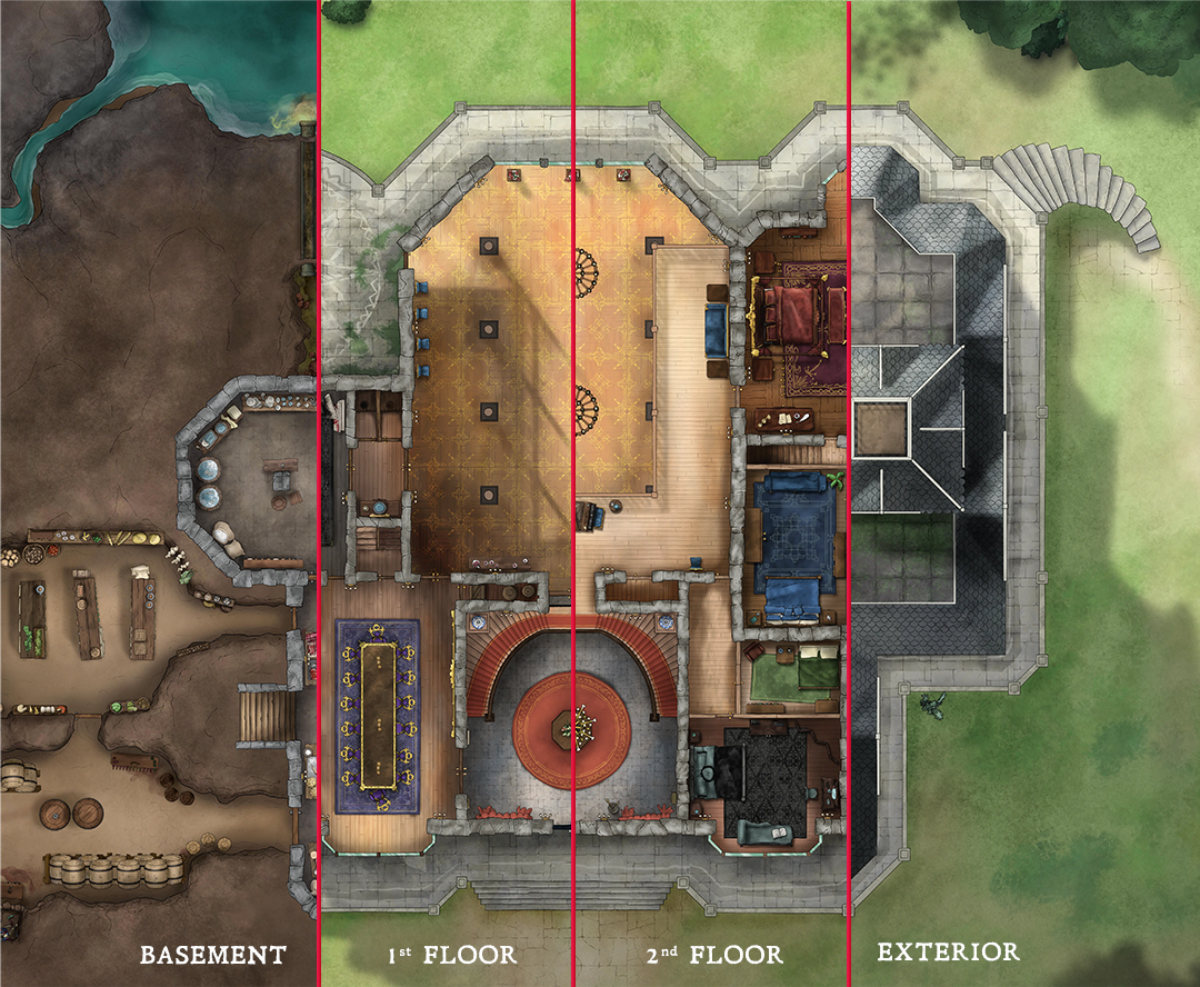 Governor's Mansion RPG Map by Limithron | Limithron
