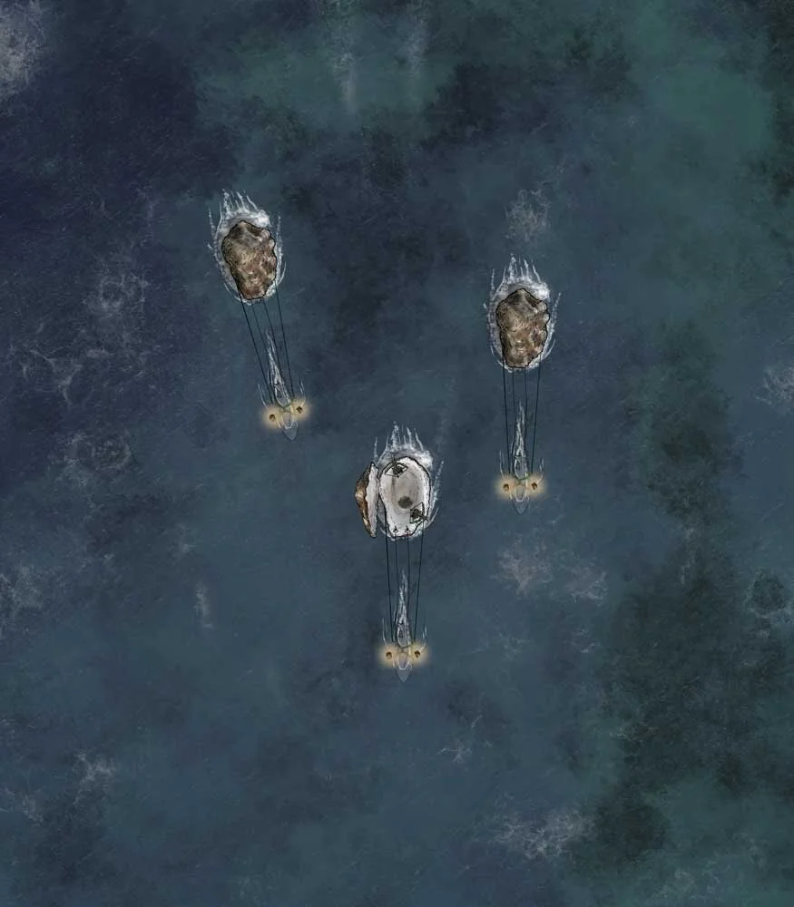 Megalodon Sahuagin Warship RPG Map by Limithron | Limithron