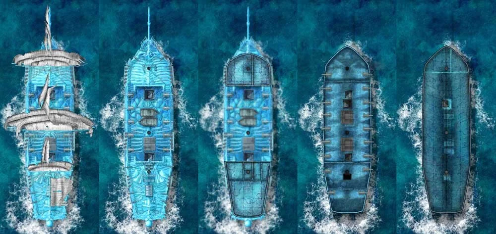 Bone Pirate Ship Map & Assets | Limithron