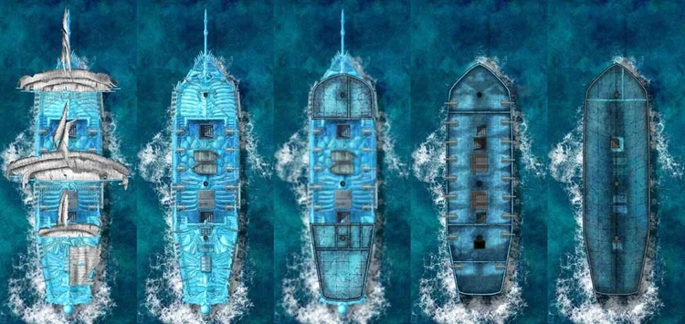 Bone Pirate Ship Map & Assets | Limithron