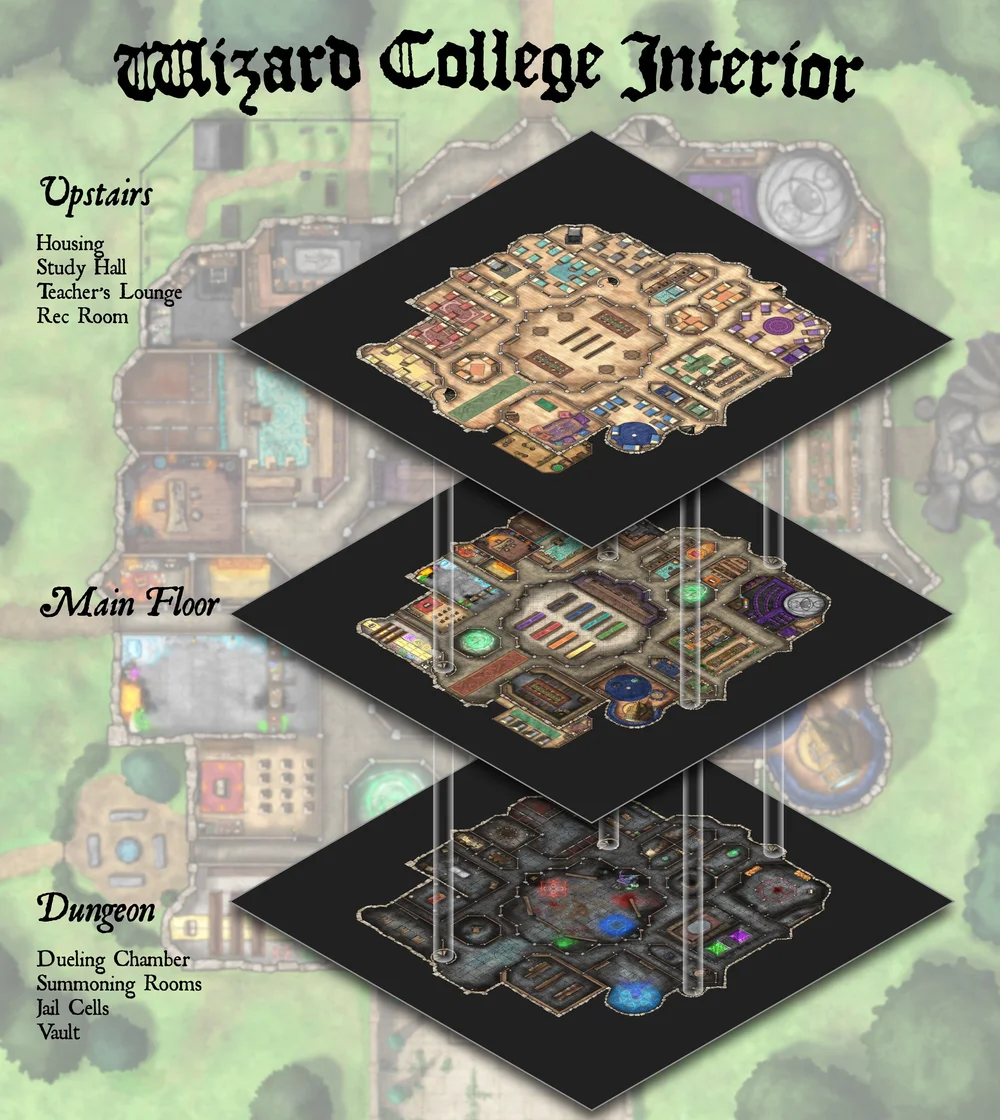 Wizard College Map by Limithron | Limithron