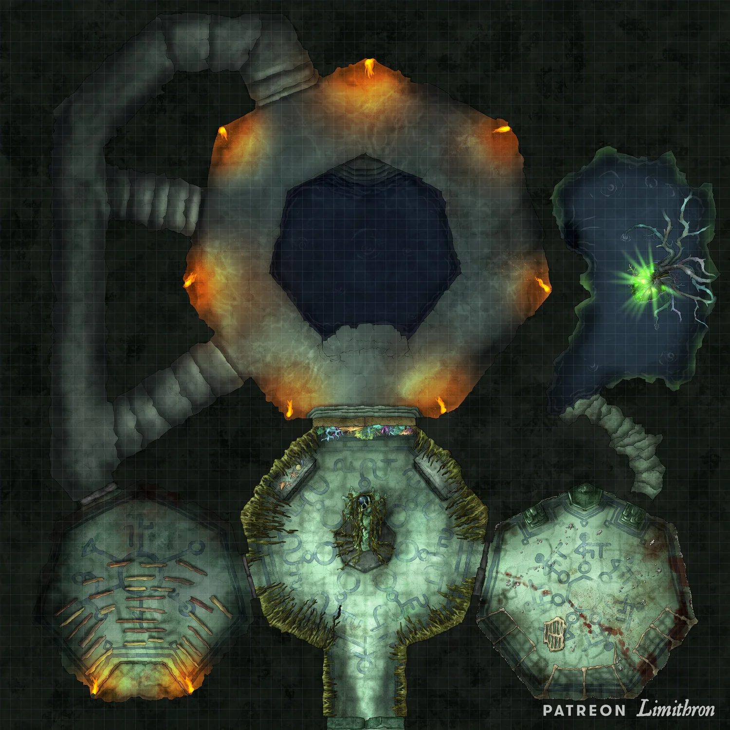 Eldritch Temple RPG Map by Limithron | Limithron