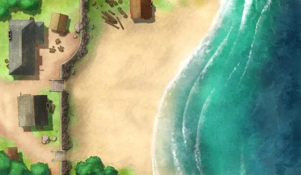 Beach Shipyard RPG Map by Limithron | Limithron