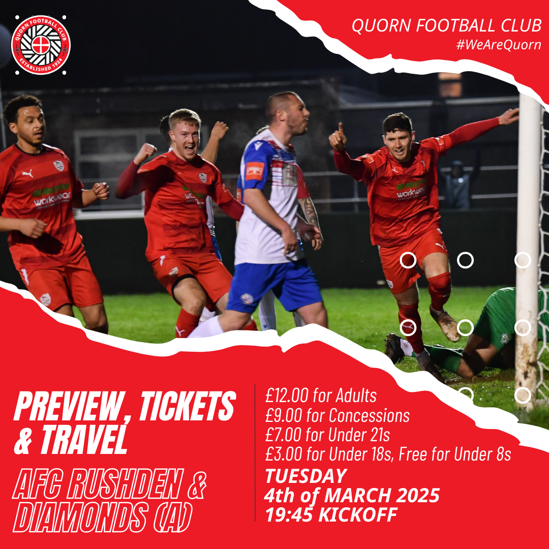PREVIEW: AFC Rushden & Diamonds (A) — Quorn Football Club