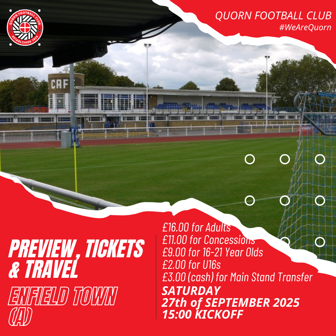 PREVIEW: Enfield Town (A) — Quorn Football Club