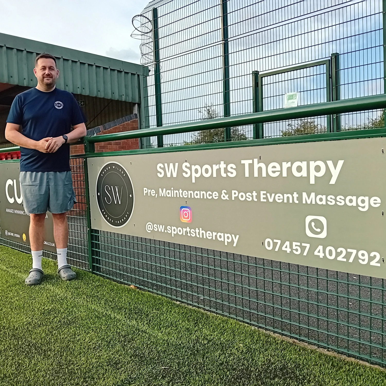 SPONSORSHIP: SW Sports Therapy Take Pitchside Board — Quorn Football Club