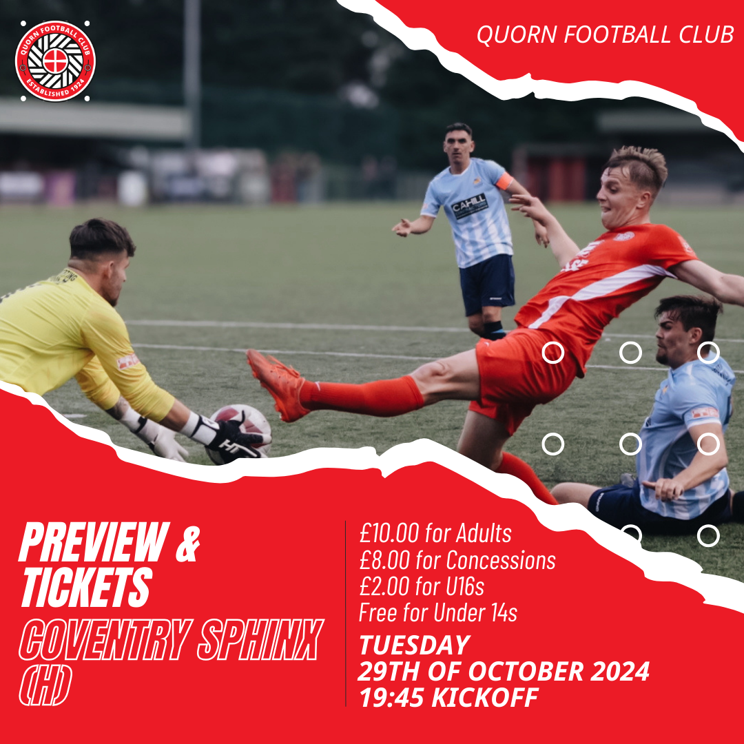 PREVIEW: Coventry Sphinx (H) — Quorn Football Club
