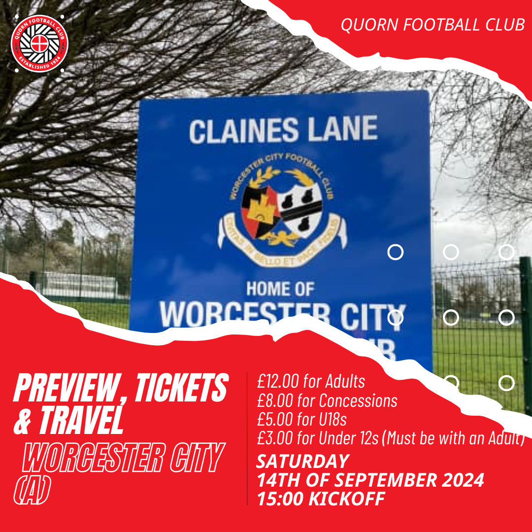 PREVIEW: Worcester City (A) — Quorn Football Club