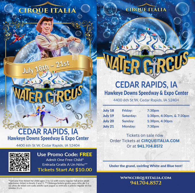 Cirque Italia Water Circus Comes to Cedar Rapids | Hawkeye Downs