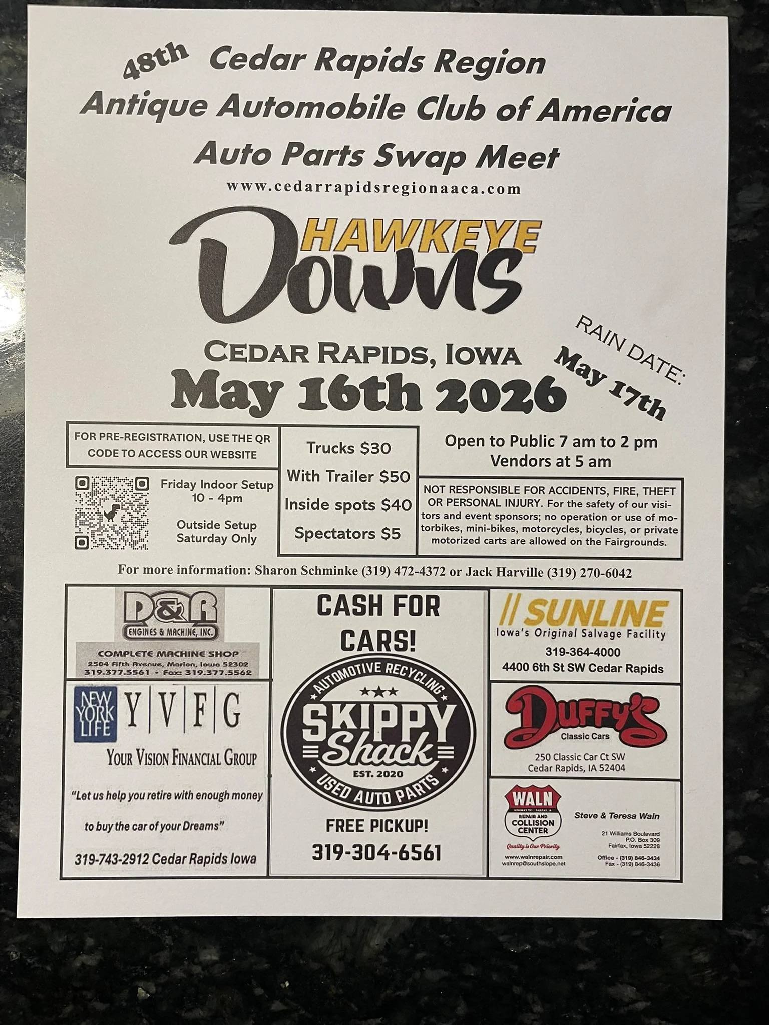 48th Annual AACA Auto Parts Swap Meet | Hawkeye Downs