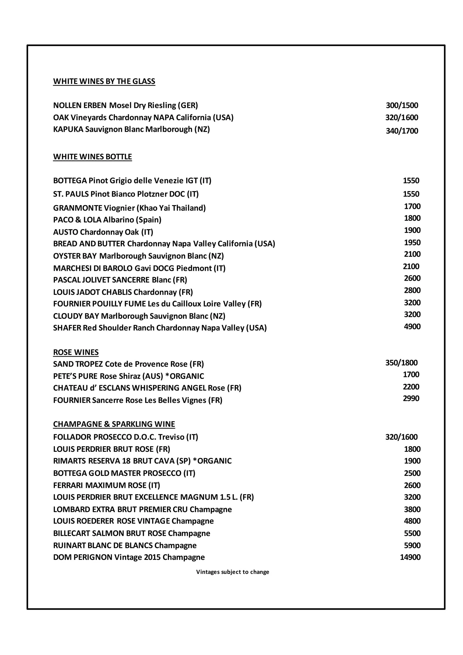 SUAY — Suay Cherngtalay Menu