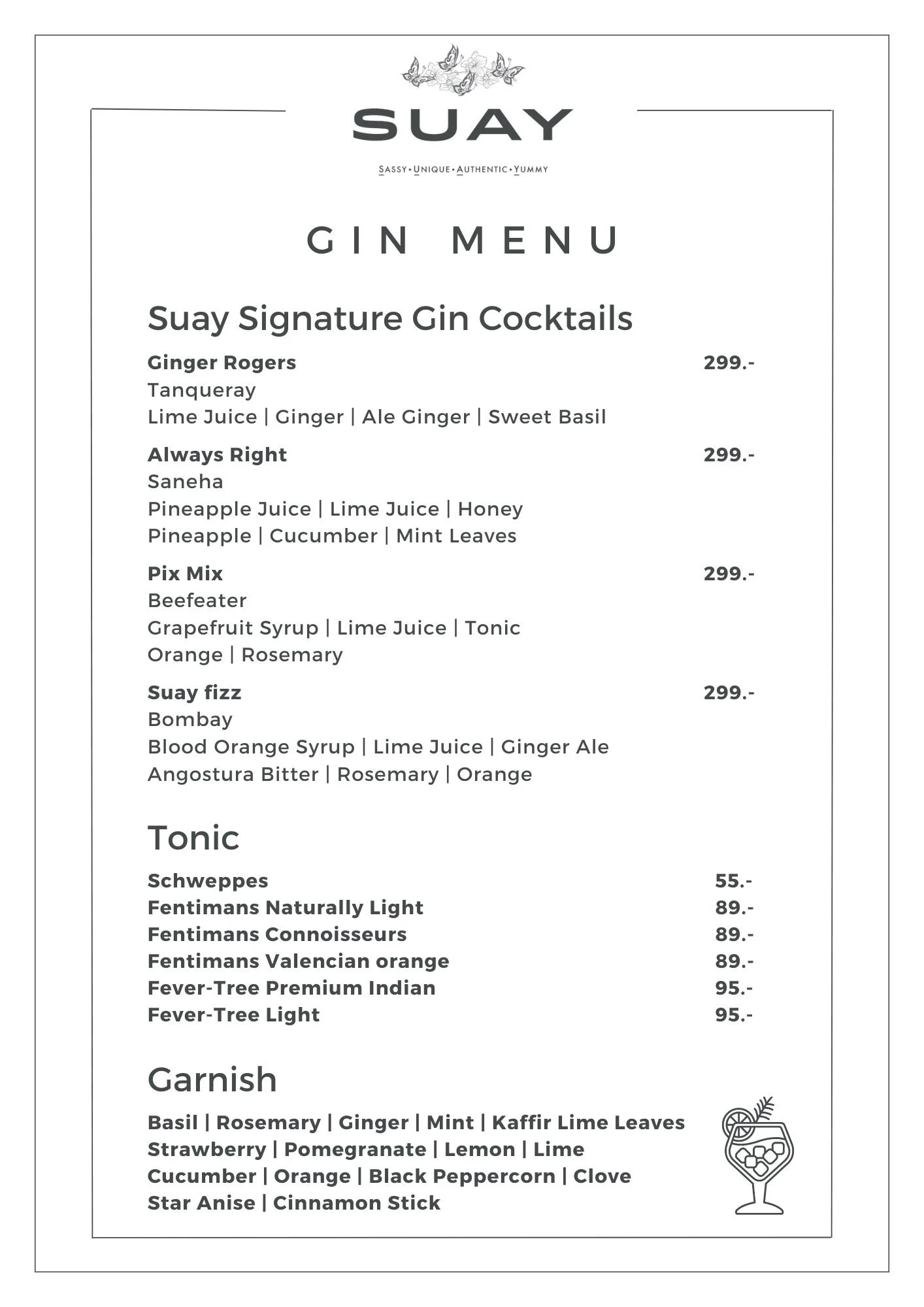 SUAY — Suay Cherngtalay Menu