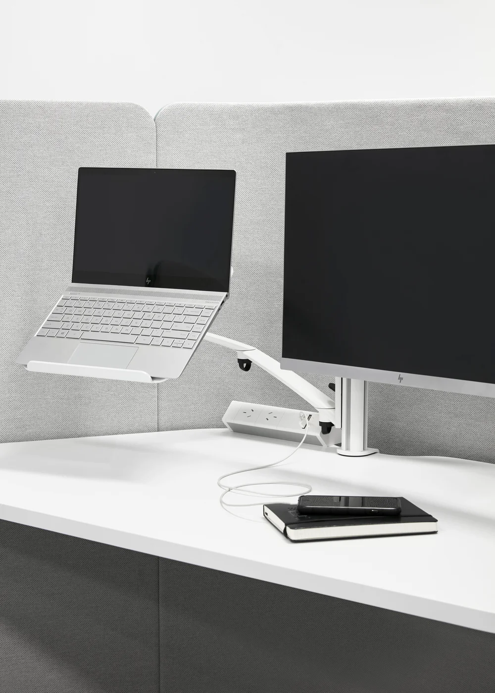 Levitate monitor arm — Commercial furniture solutions | Aspect Furniture