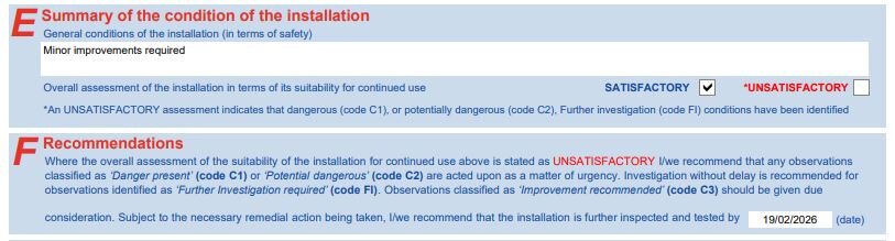 Electrical safety standards and EICR certificates explained