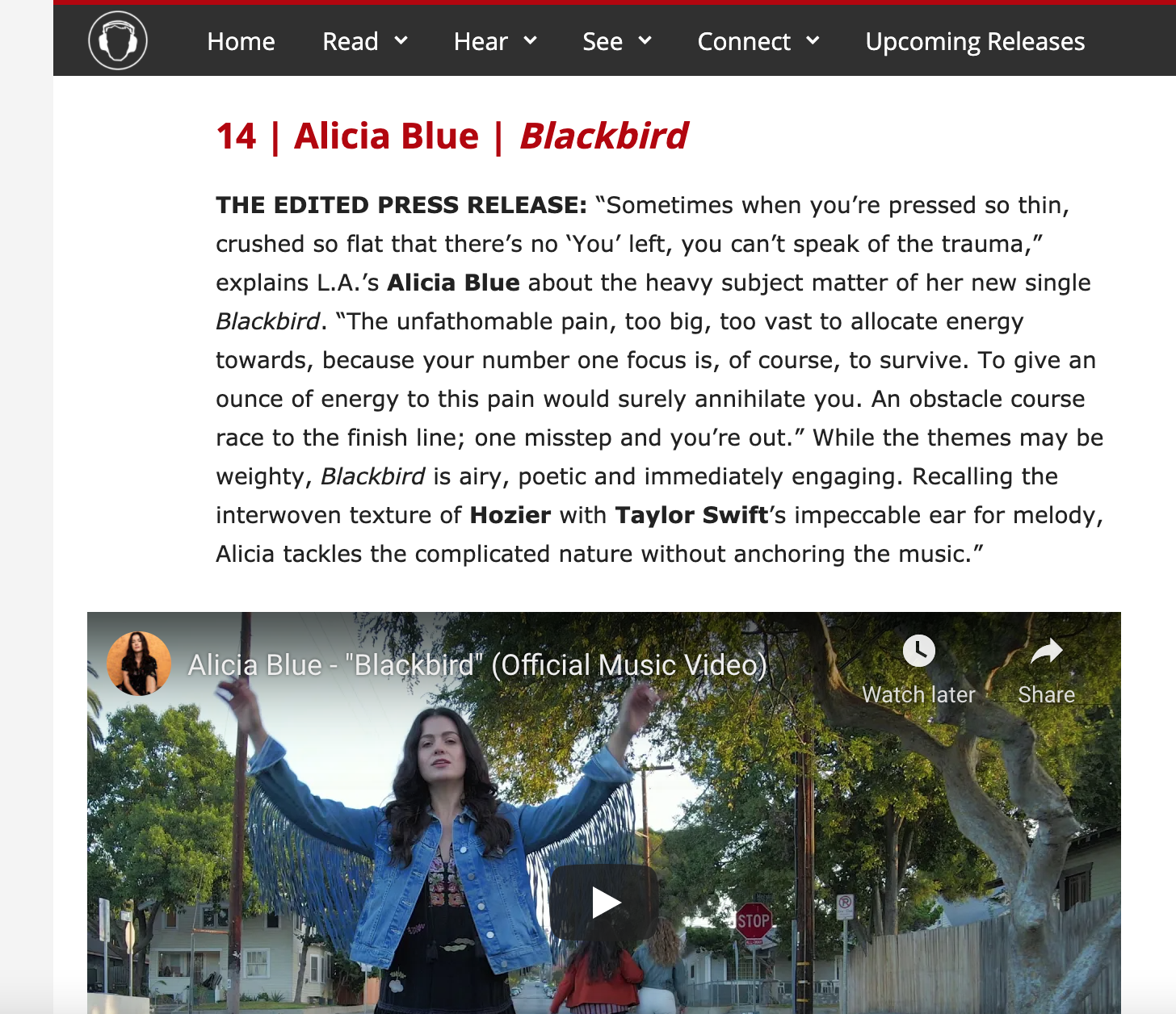 Press — Alicia Blue