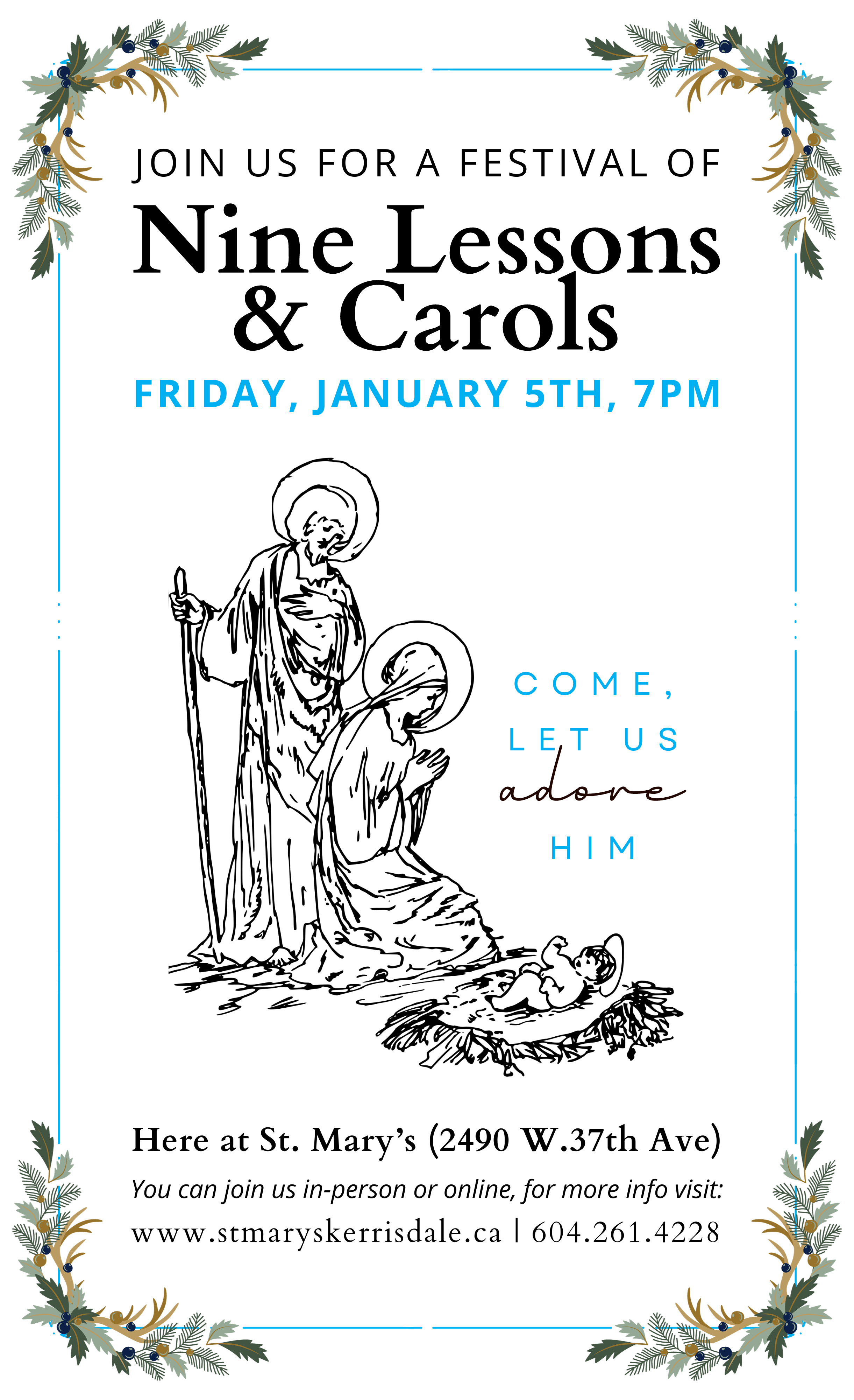 Festival of Nine Lessons & Carols - Jan.5 — Parish of St. Mary's Kerrisdale