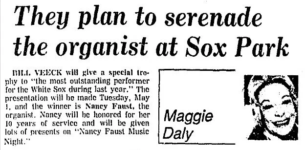 Nancy Faust — My Baseball History