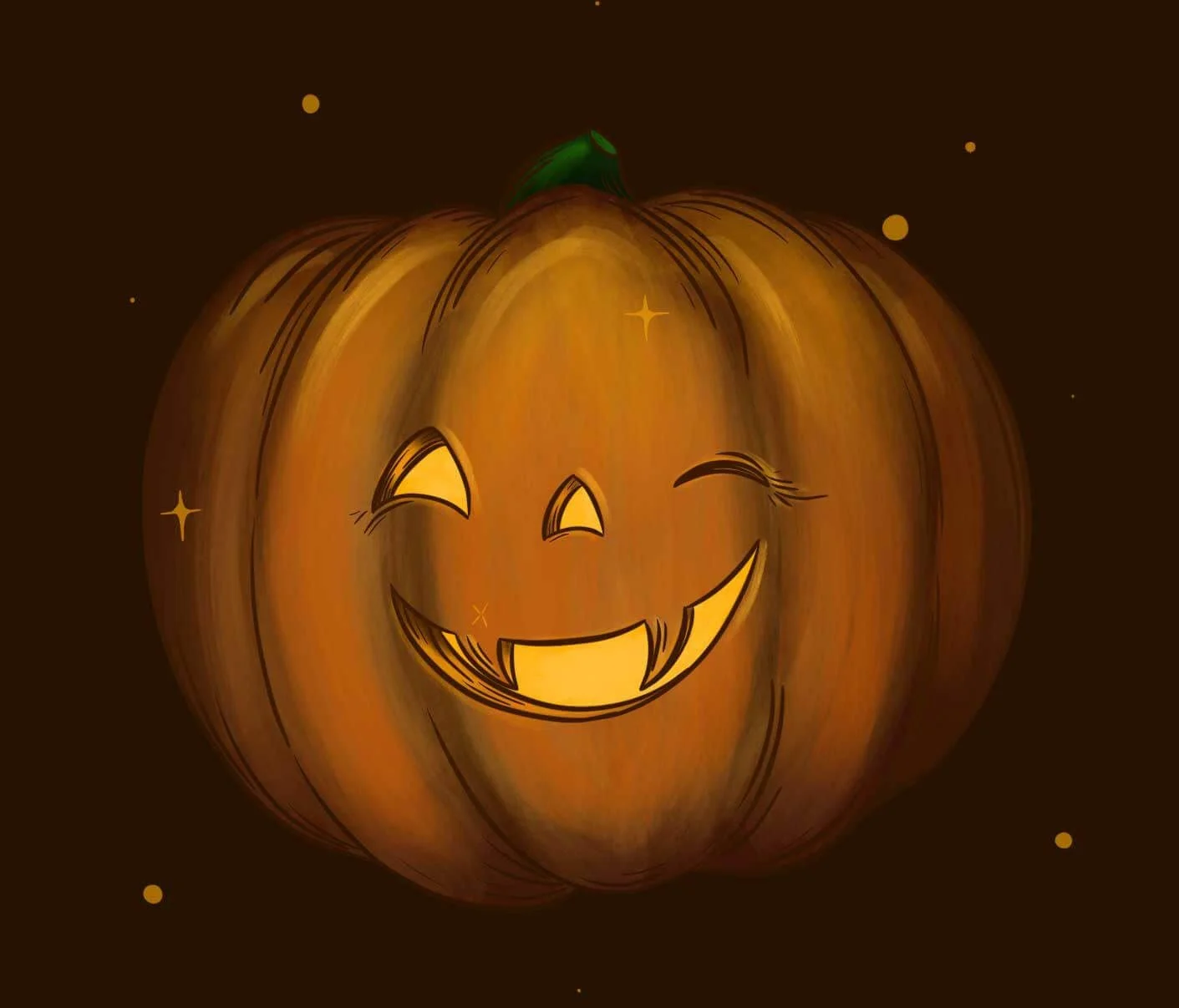 Winky Pumpkin Animation — Flora Illustration