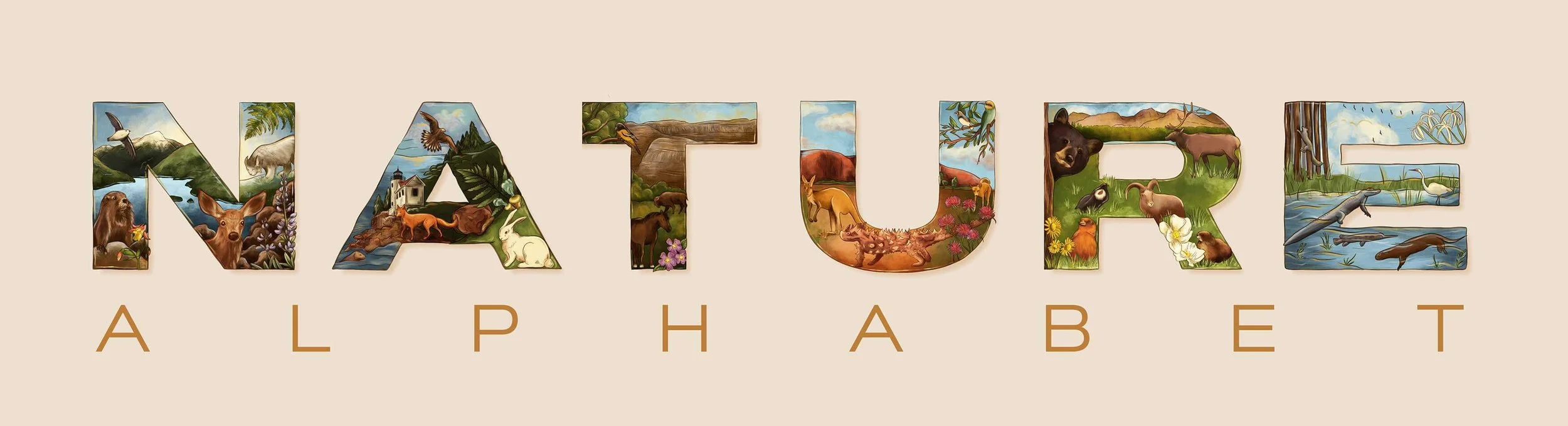 Illustrated Nature Lettering and Alphabet — Flora Illustration