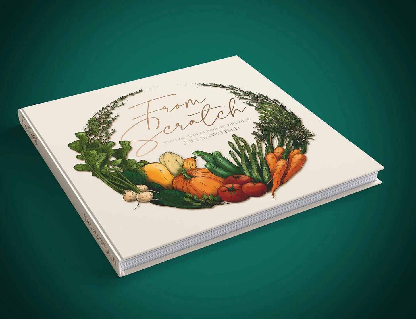 From Scratch Cookbook Cover — Flora Illustration