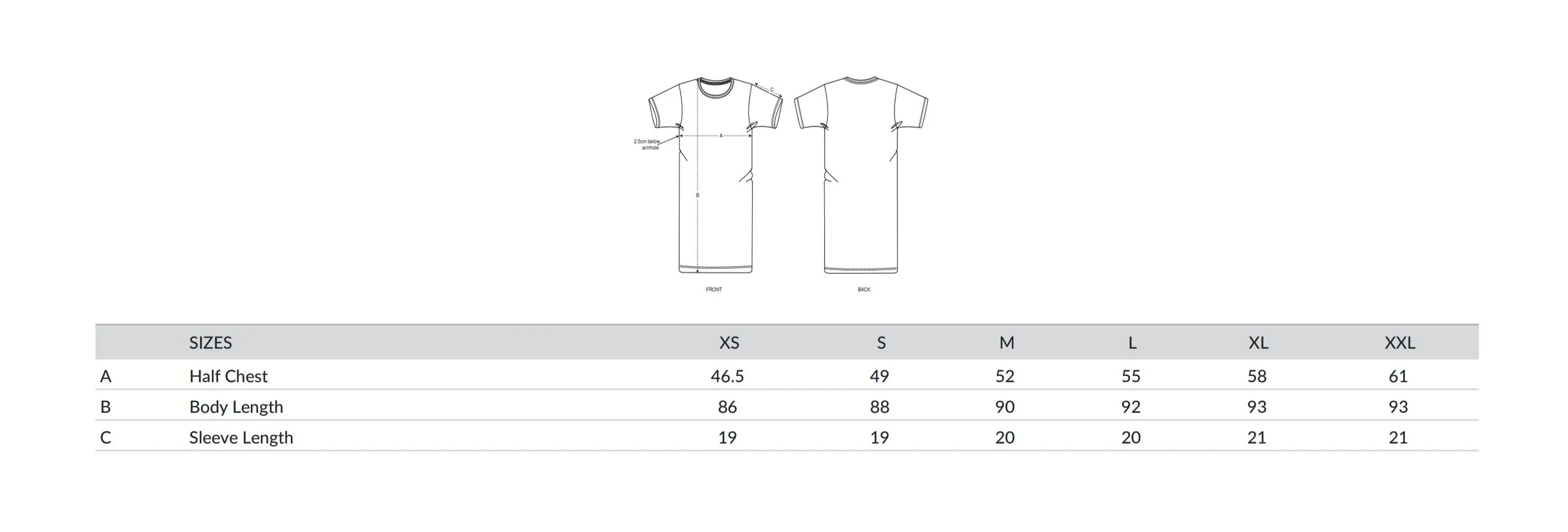 Merch Size Guides — Leopallooza Festival