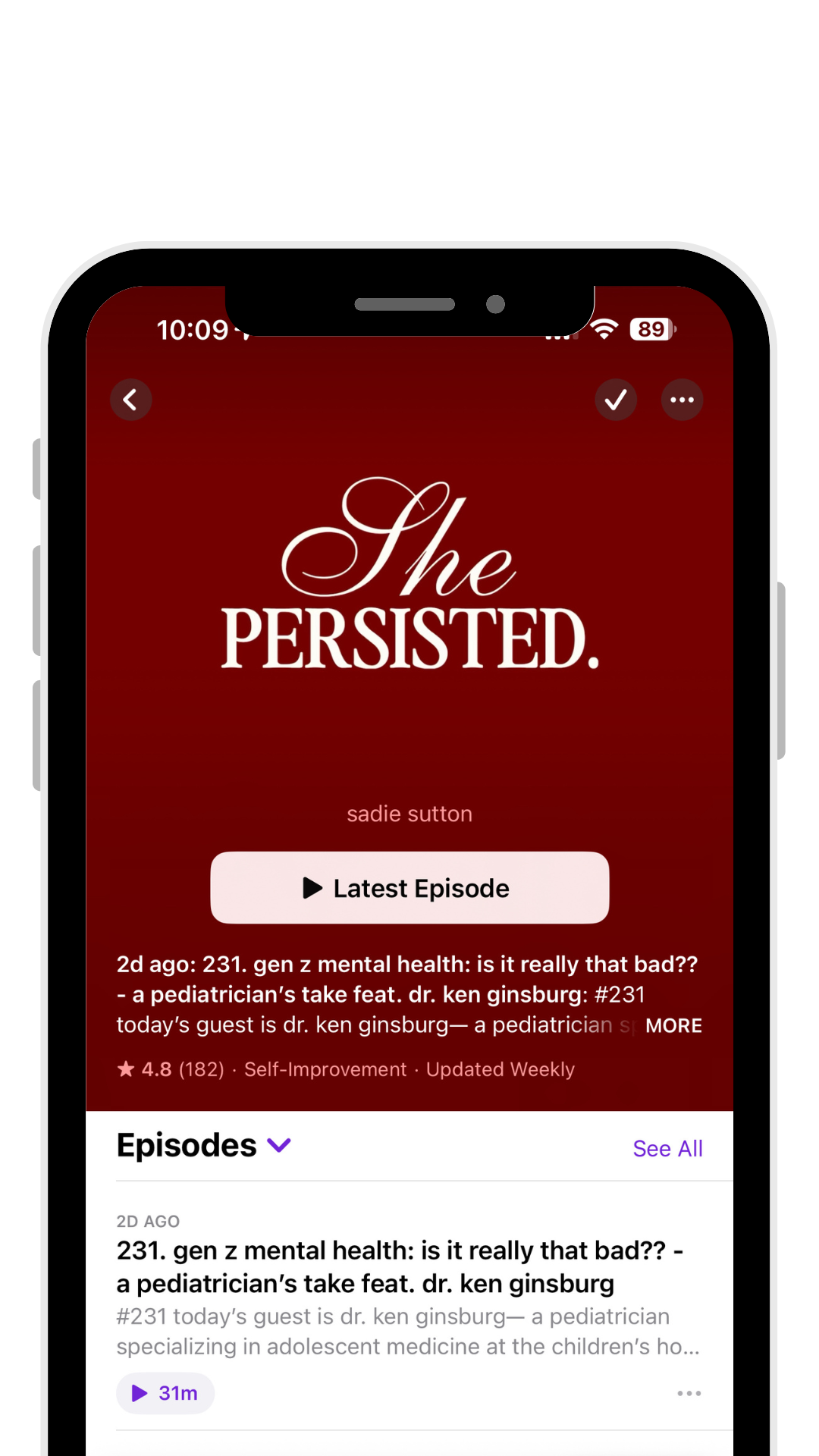 She Persisted- Teen Mental Health Podcast