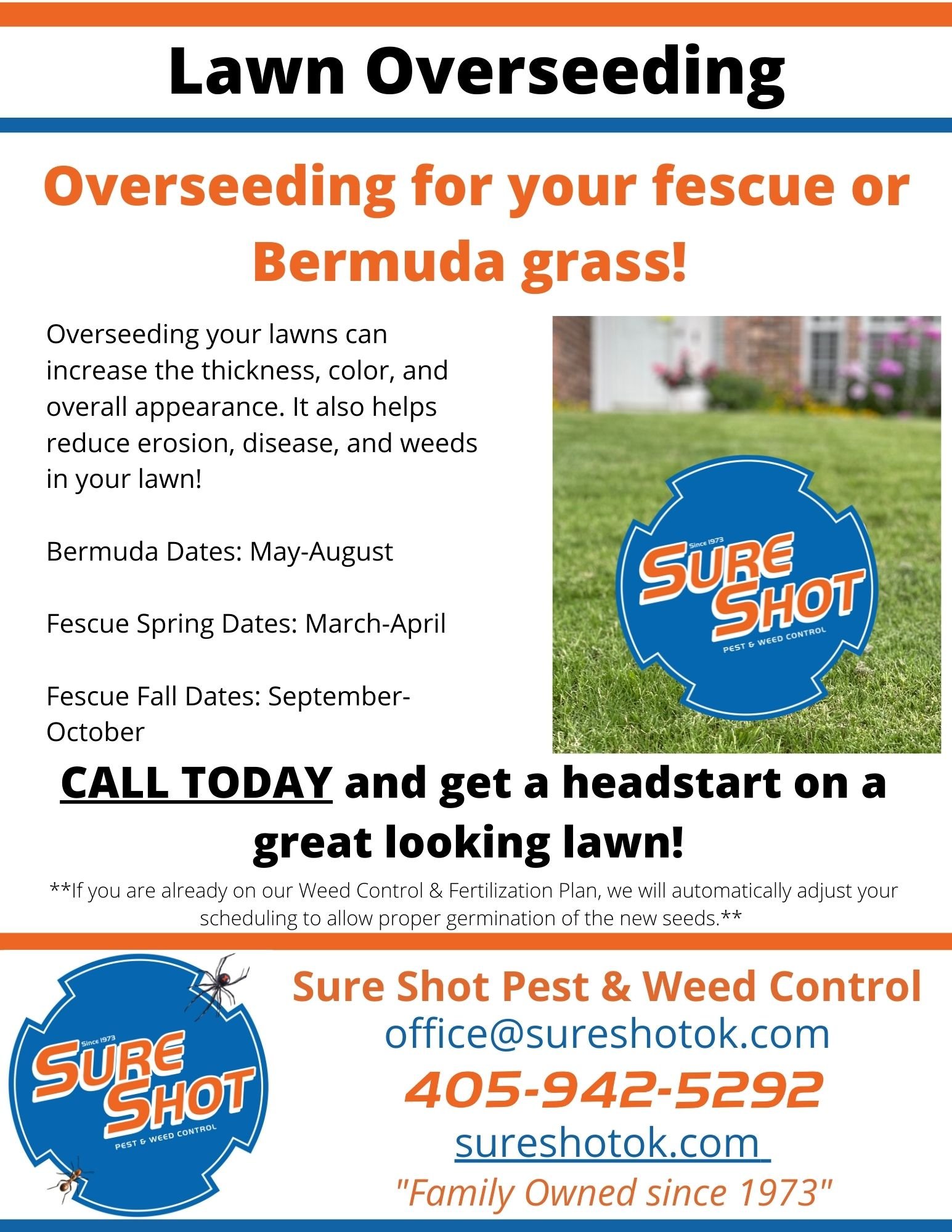 Lawn Overseeding — Sure Shot Pest & Weed Control