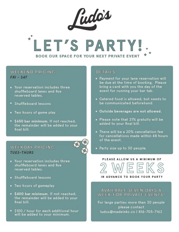 Contact Us — Ludo's Shuffleboard Bar