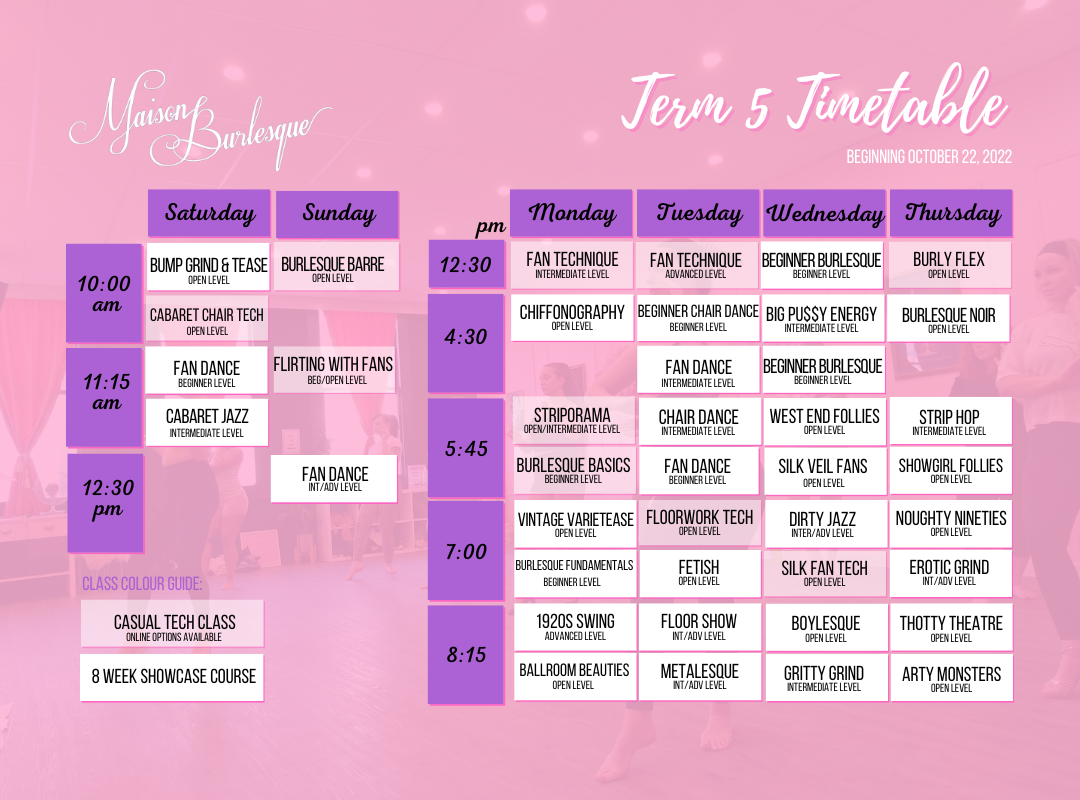 Burlesque Class Timetable Maison Burlesque burlesque-class-timetable-maison-burlesque
