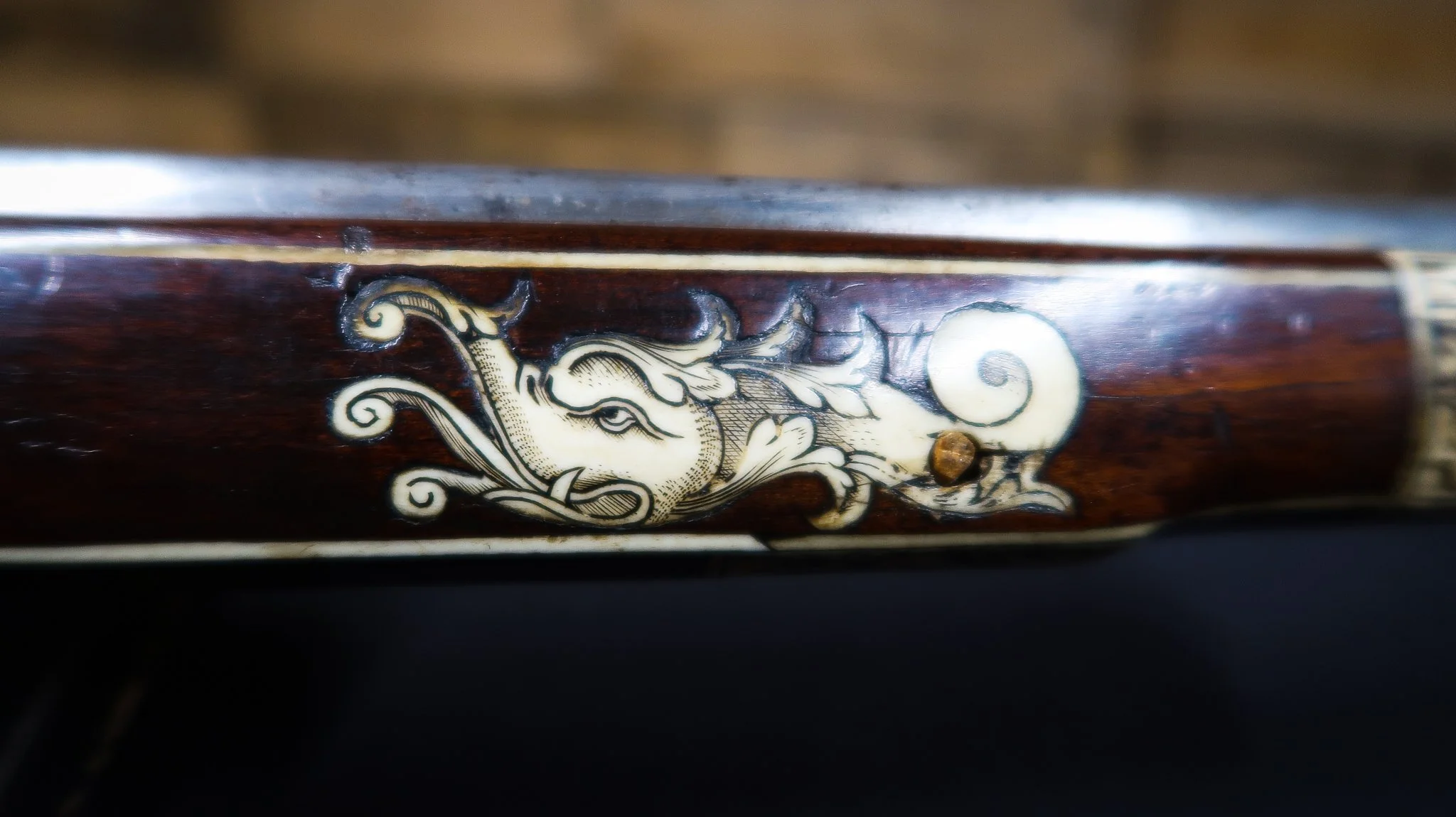 Original Double Barreled "Over/Under" Wheel Lock Pistol | Saxon Antique ...