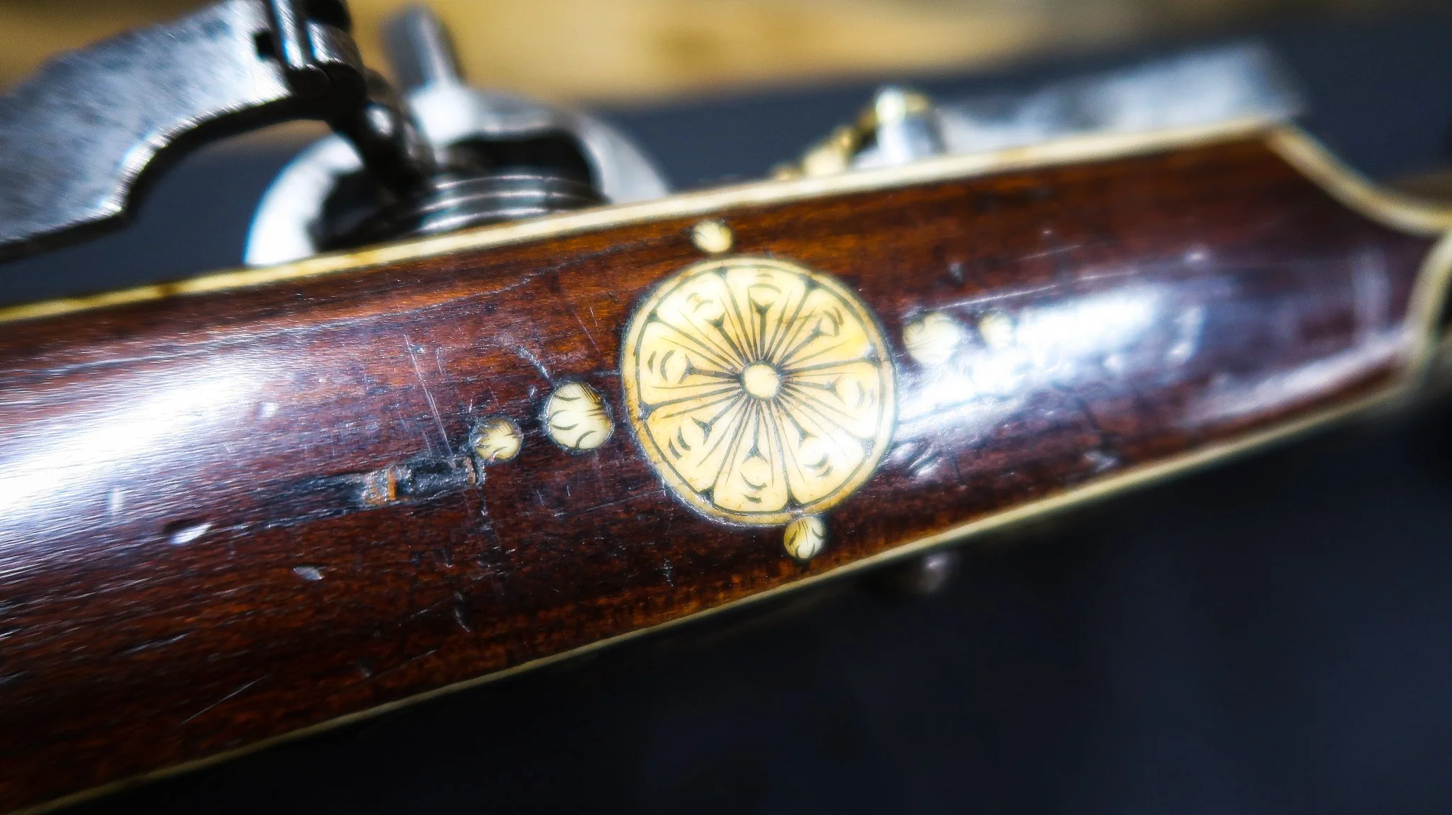 Original Double Barreled "Over/Under" Wheel Lock Pistol | Saxon Antique ...