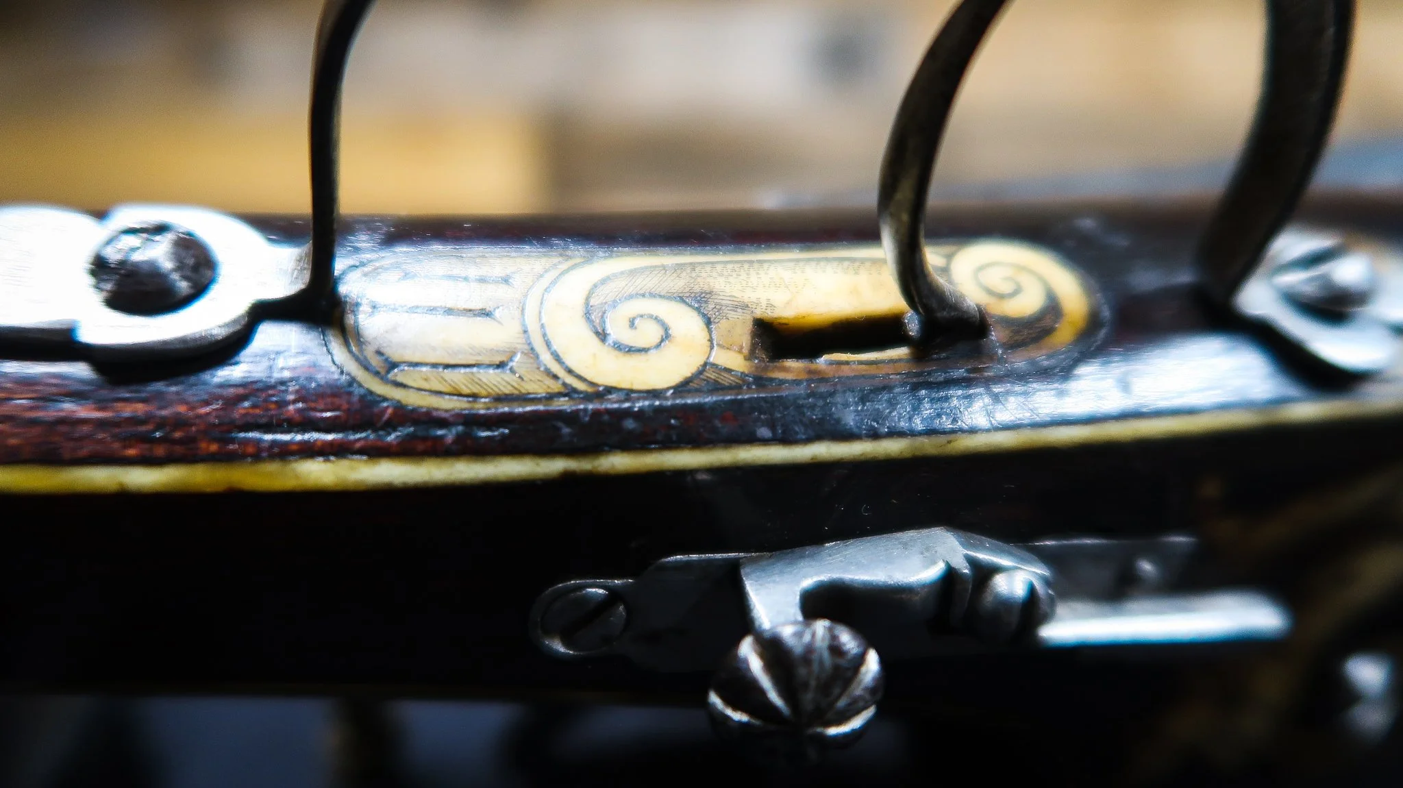 Original Double Barreled "Over/Under" Wheel Lock Pistol | Saxon Antique ...