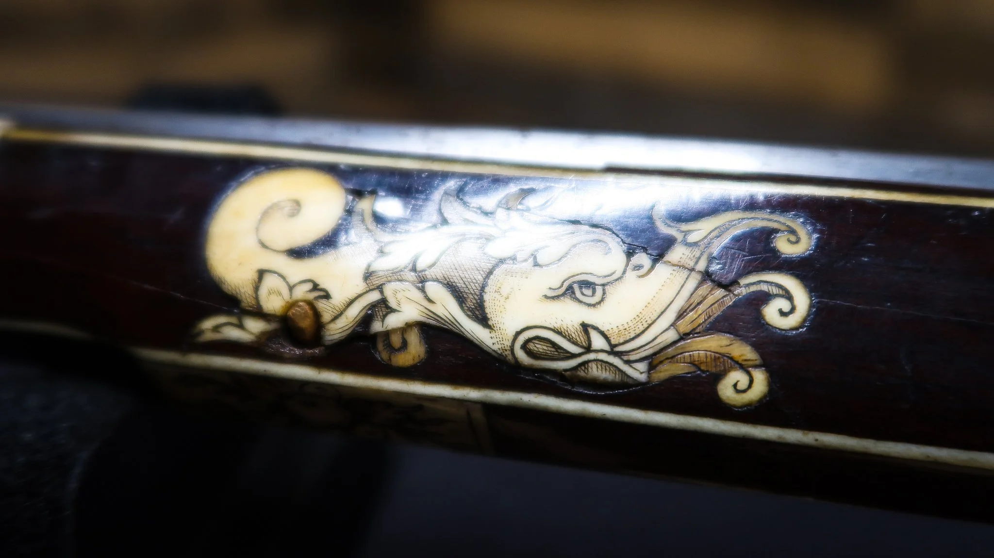 Original Double Barreled "Over/Under" Wheel Lock Pistol | Saxon Antique ...