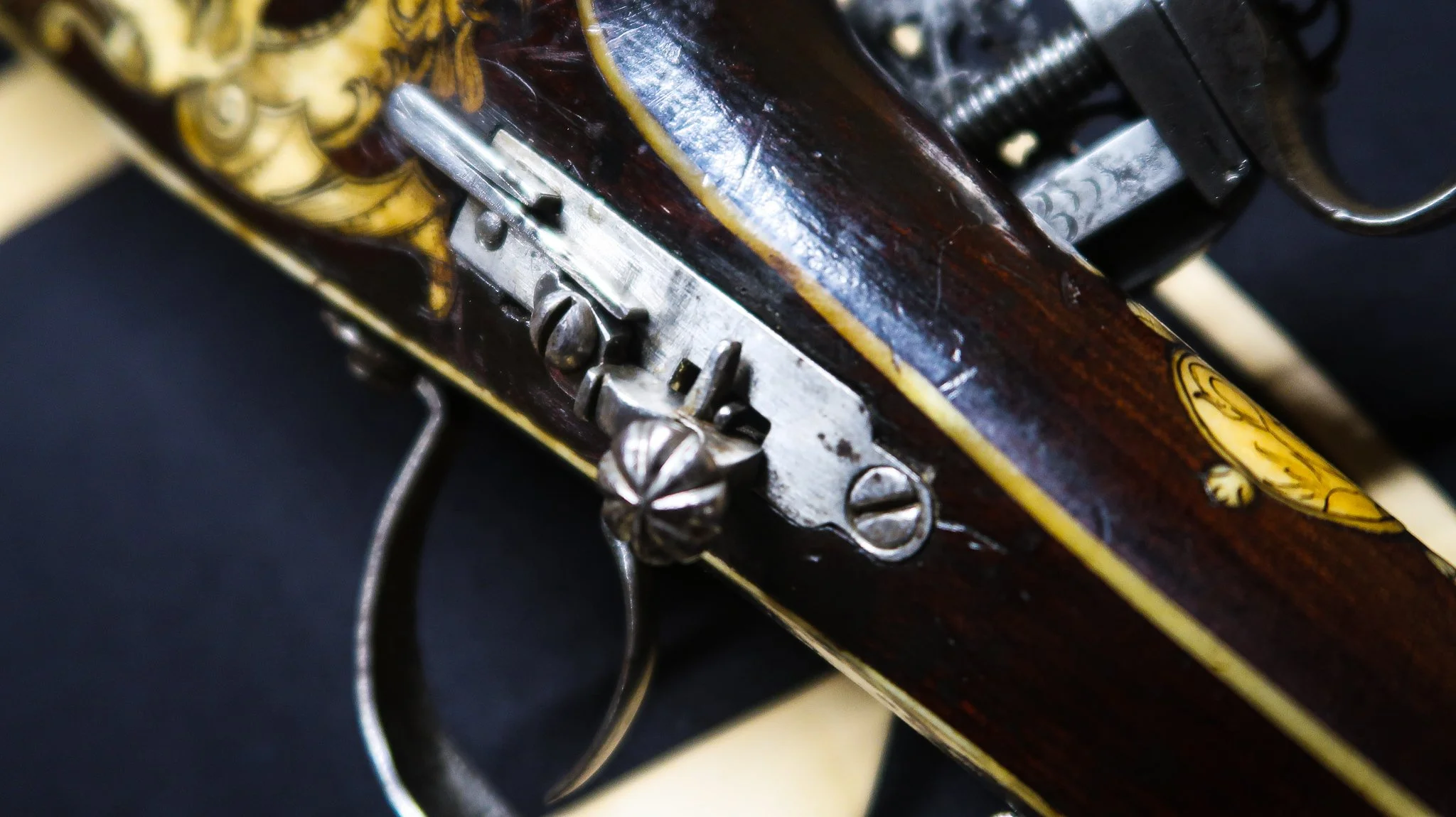 Original Double Barreled "Over/Under" Wheel Lock Pistol | Saxon Antique ...